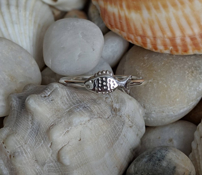 Fish Ring Sterling Silver Fish Ring Cute Fish Ring Fish | Etsy
