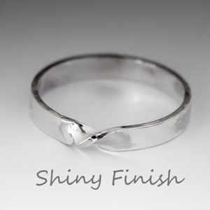 Mobius Ring Endless Twist Knot, Sterling Silver Mobius Ring, Promise Ring, Wedding Band Ring ...