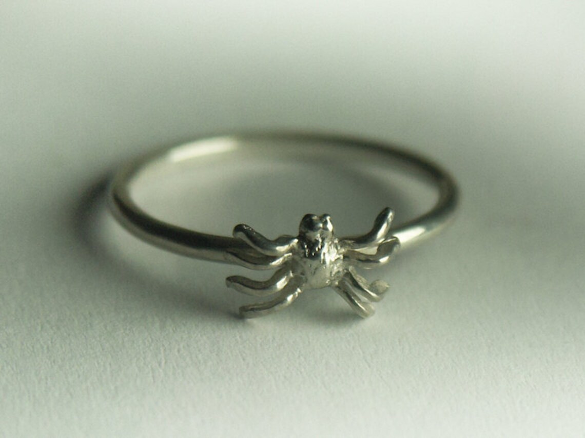 Spider Ring Sterling Silver Stacking Spider Ring Spider Ring - Etsy