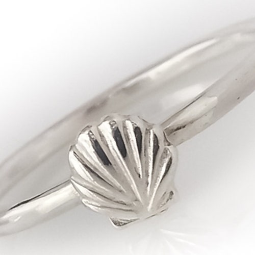 Sterling Silver Seashell Ring Shell Ring Silver Cute Sunrise - Etsy
