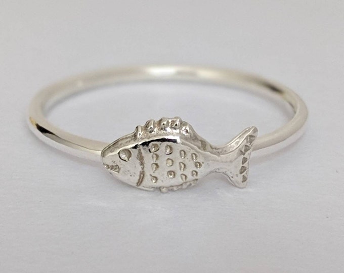 Fish Ring, Sterling Silver Fish Ring, Cute Fish Ring, Fish Ring Silver ...