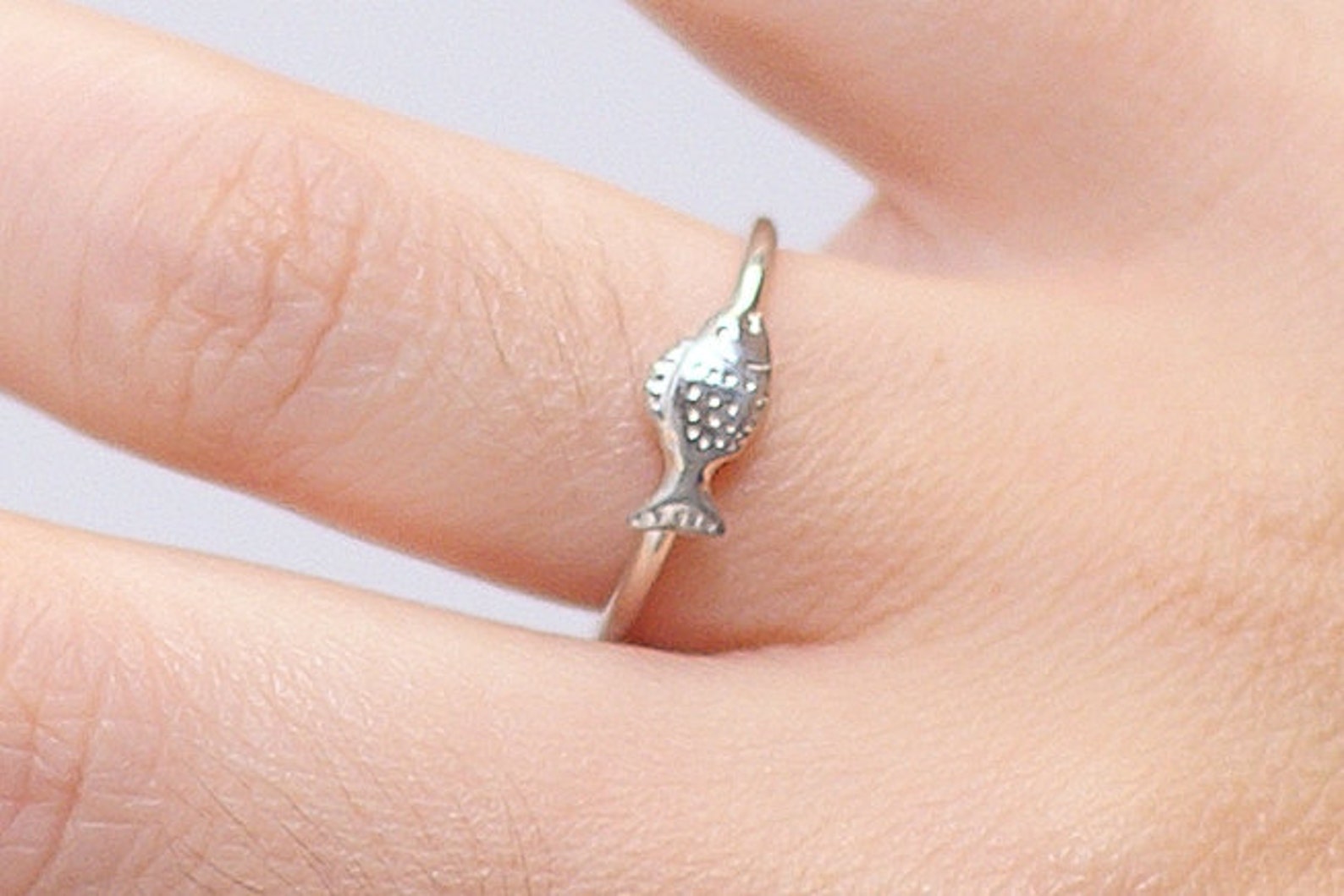 Fish Ring Sterling Silver Fish Ring Cute Fish Ring Fish | Etsy