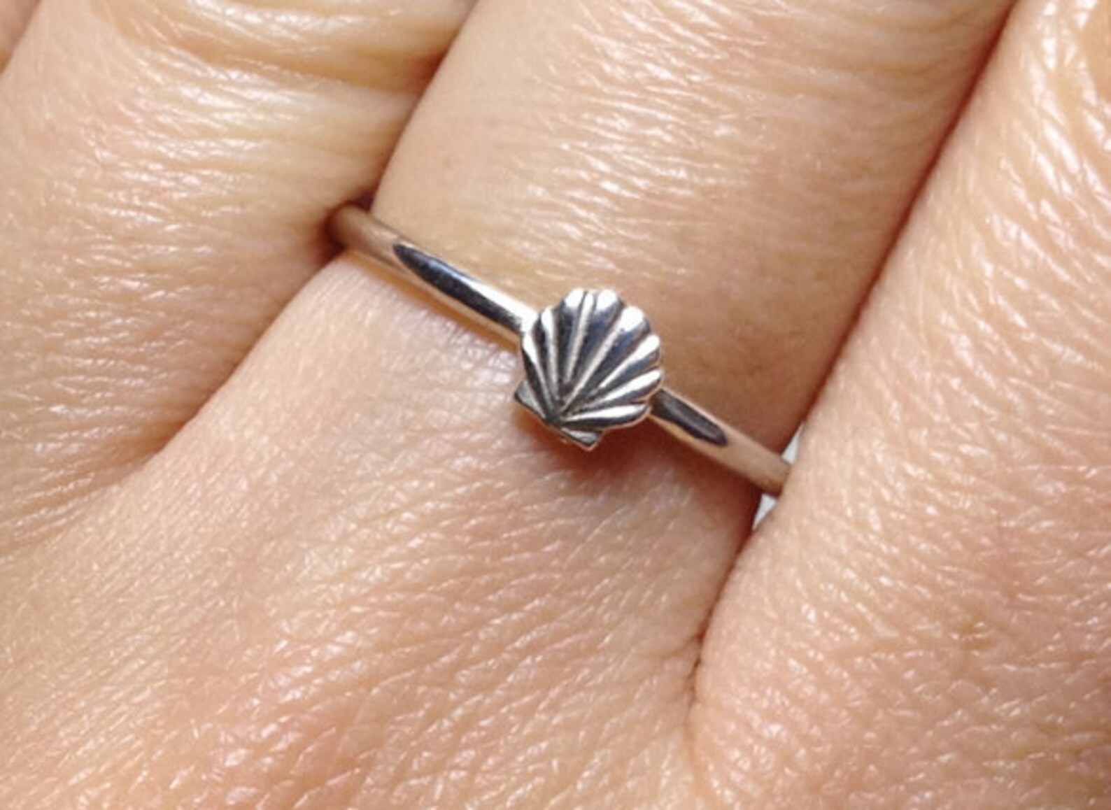 Sterling Silver Seashell Ring Shell Ring Silver Cute Sunrise | Etsy