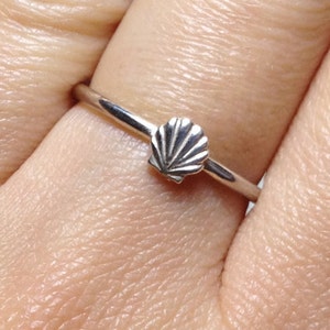 Sterling Silver Seashell Ring Shell Ring Silver Cute Sunrise - Etsy