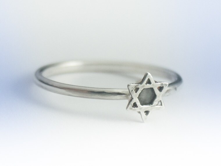 Star of David Ring Star of David Stackable Ring Sterling - Etsy