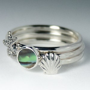 Sterling Silver Seashell Ring Shell Ring Silver Cute Sunrise - Etsy
