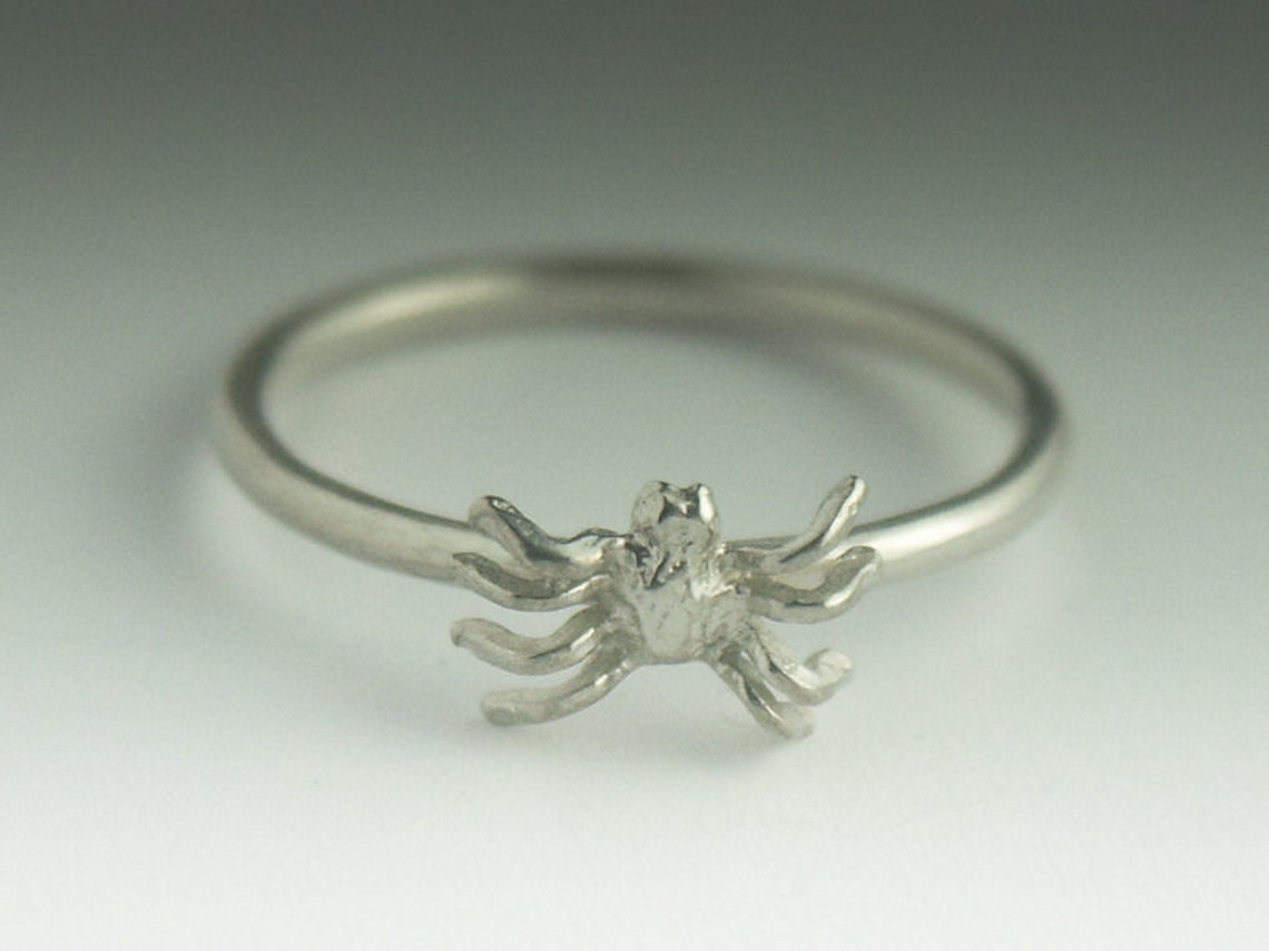 Spider Ring Sterling Silver Stacking Spider Ring Spider Ring - Etsy