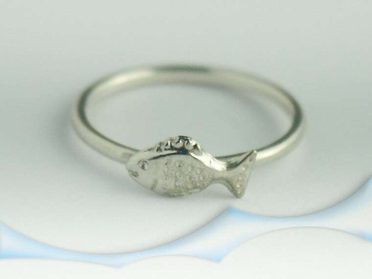 Fish Ring Sterling Silver Fish Ring Cute Fish Ring Fish | Etsy