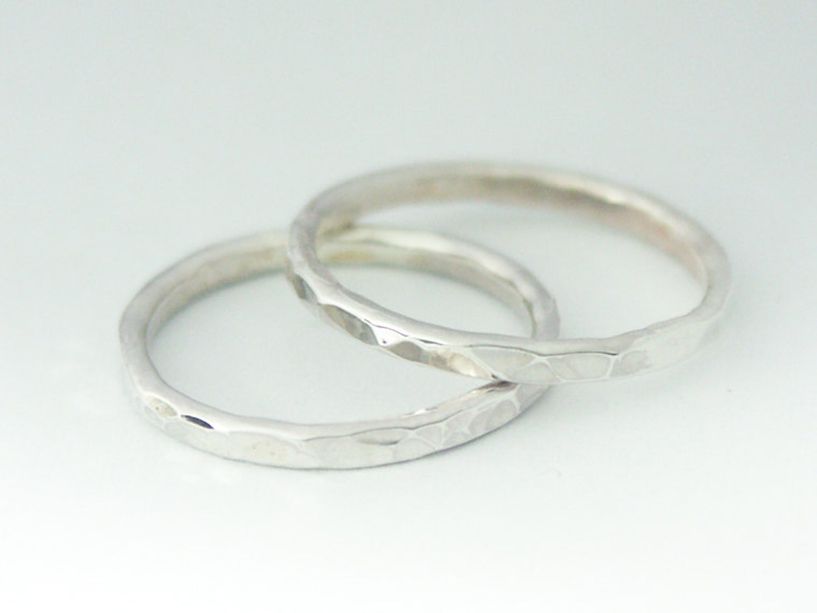 Knuckle Ring Set Silver Stacking Knuckle Rings Set of Two | Etsy