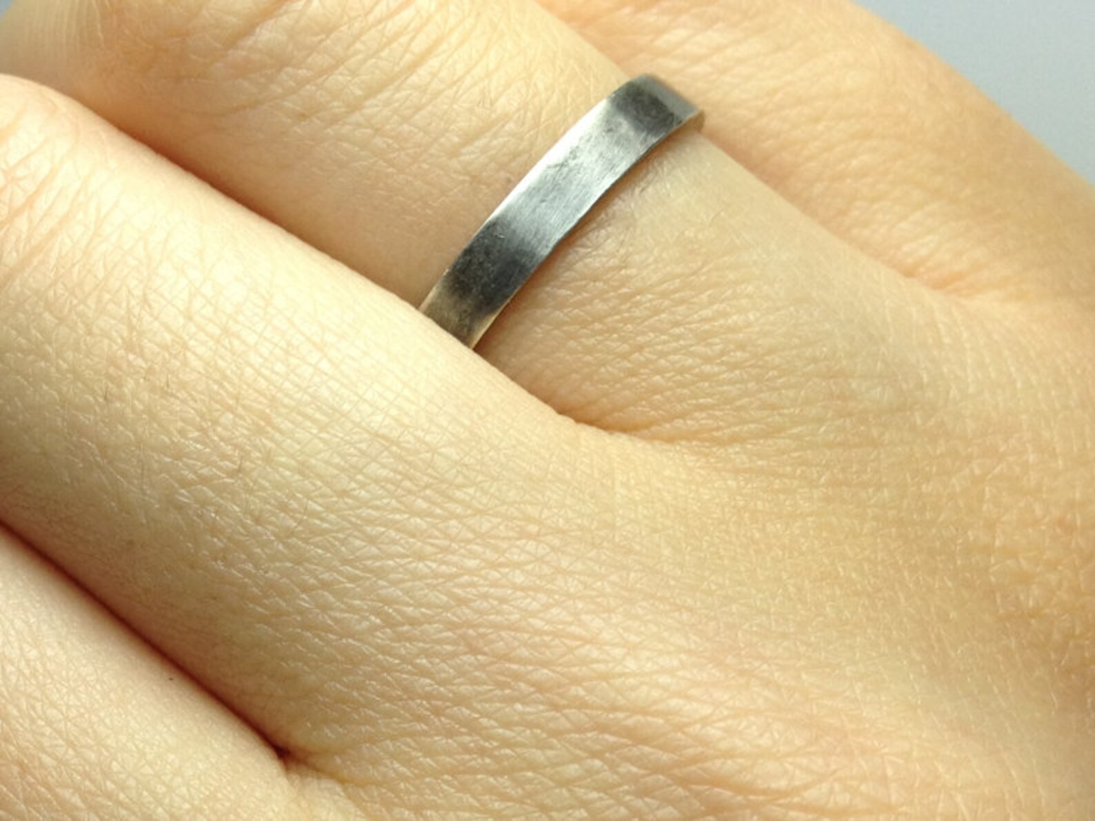 Text Ring Hand Stamped Custom Ring With Your Text | Etsy