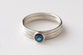 Stackable Sterling Silver Rings Two Rings Simple Stack - Etsy