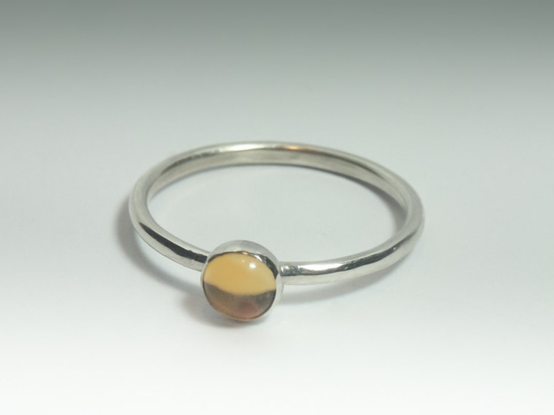 Citrine Ring, Stackable Sterling Silver Citrine Ring, Citrine Stacking ...