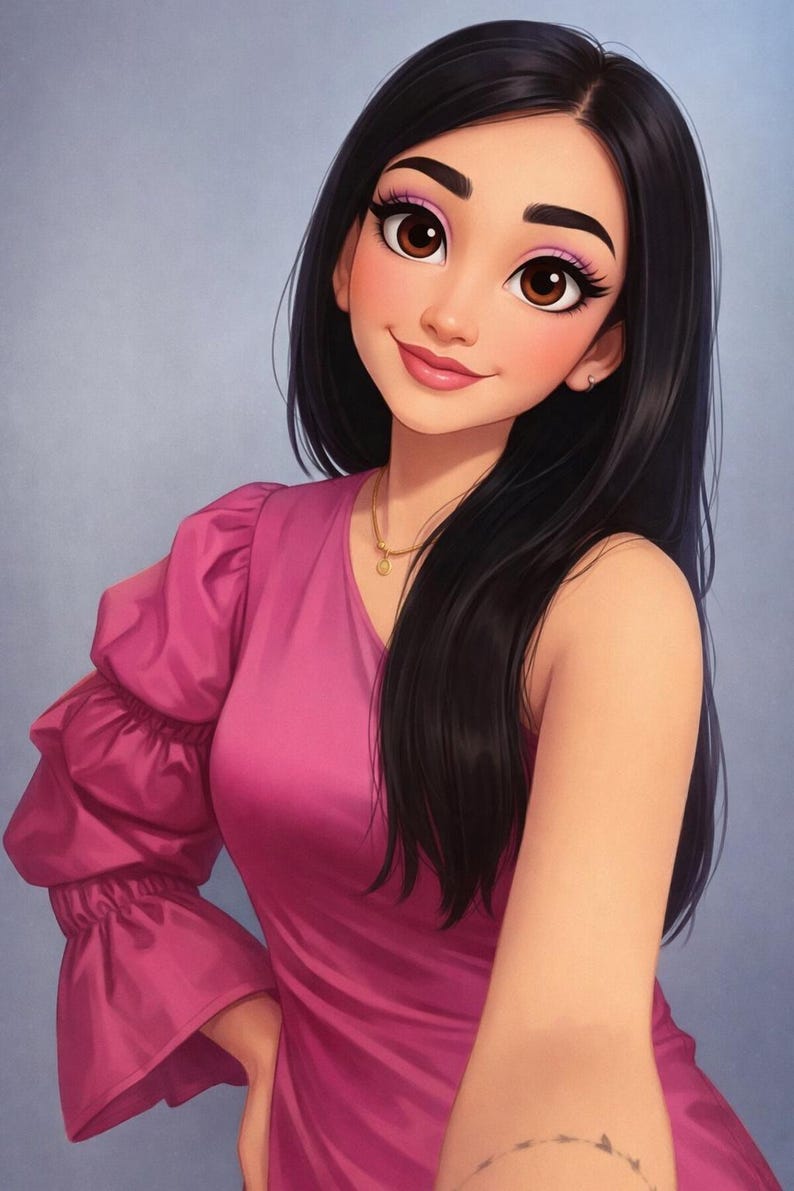 Custom Disney Character Style Portrait, Suitable for Family and Couples ...