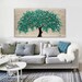 Turquoise Tree Painting, Blossom Tree Art, Textured Tree Painting ...