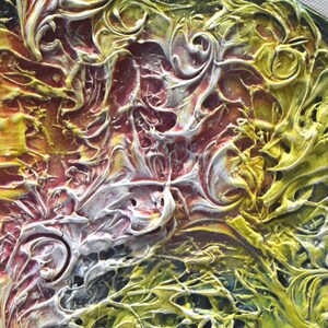 Original Abstract Textured Painting, Canvas Art, Round Abstract ...