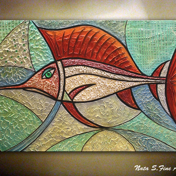 Modern Fish Painting - Etsy