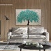 Turquoise Tree Painting Blossom Tree Art Textured Tree - Etsy Canada
