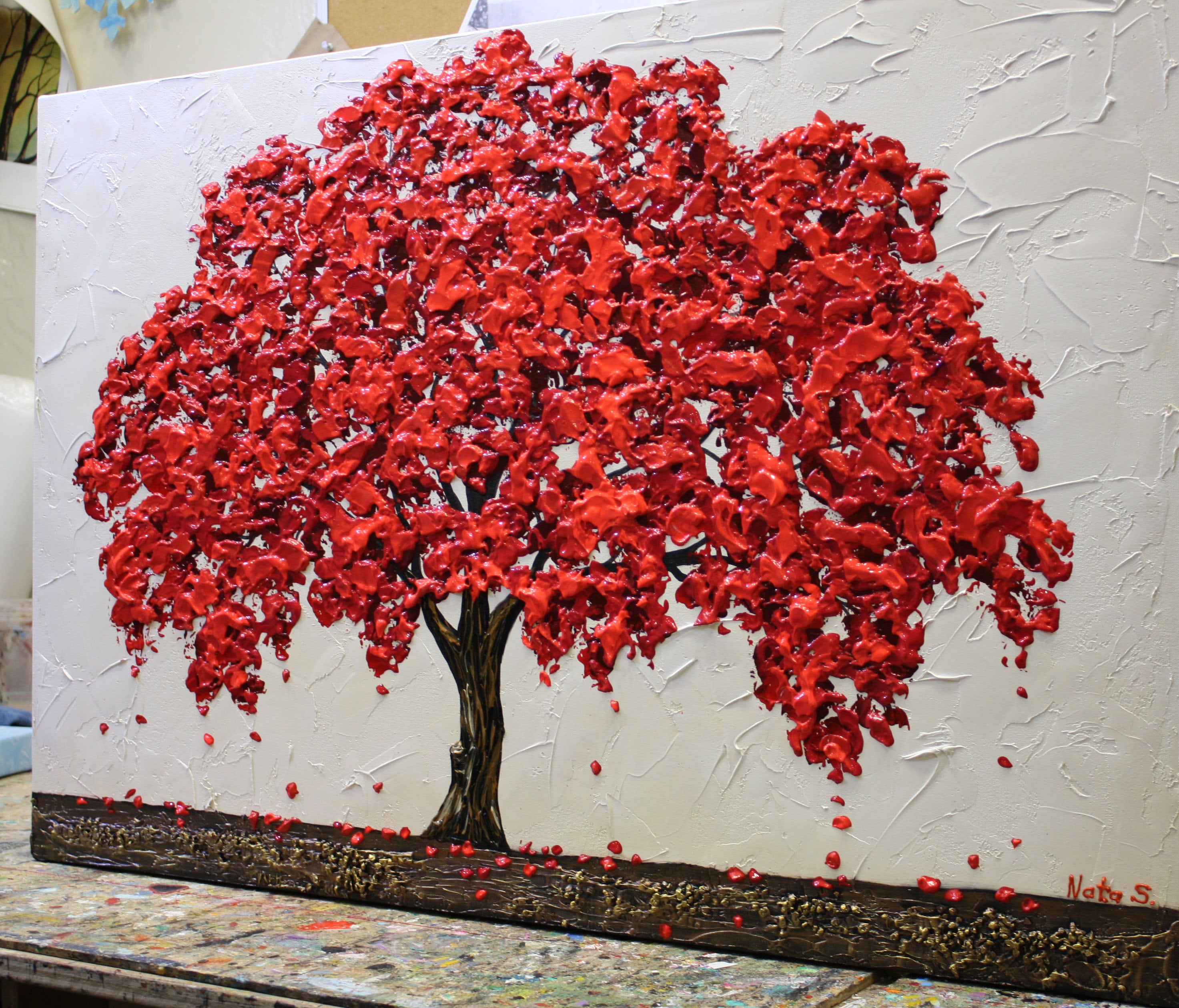 Abstract Fall Tree Paintings