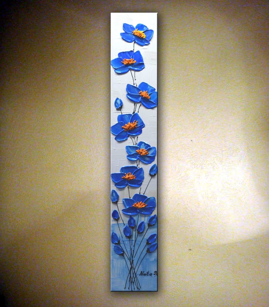 Himalayan Blue Poppy Painting Blossom Poppy Art Acrylic - Etsy