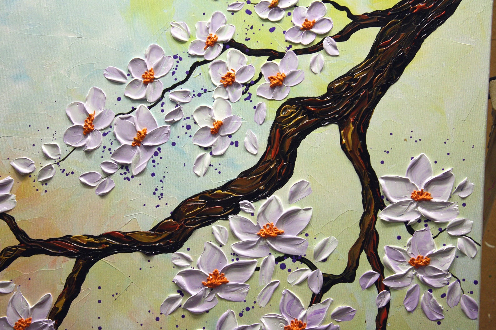 Blossom Sakura Painting Original Asian Sakura Art Blossom - Etsy Canada