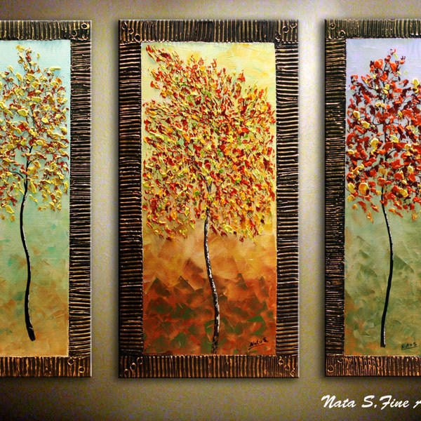 Triptych Painting - Etsy