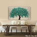 Turquoise Tree Painting Blossom Tree Art Textured Tree - Etsy Canada