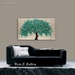 Turquoise Tree Painting, Blossom Tree Art, Textured Tree Painting ...