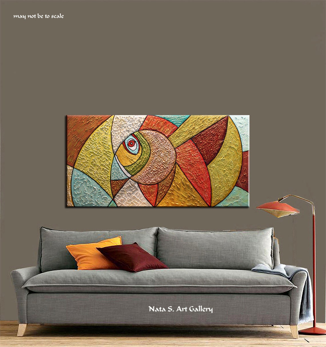 Original Abstract Fish Painting Modern Fish Painting Colorful | Etsy