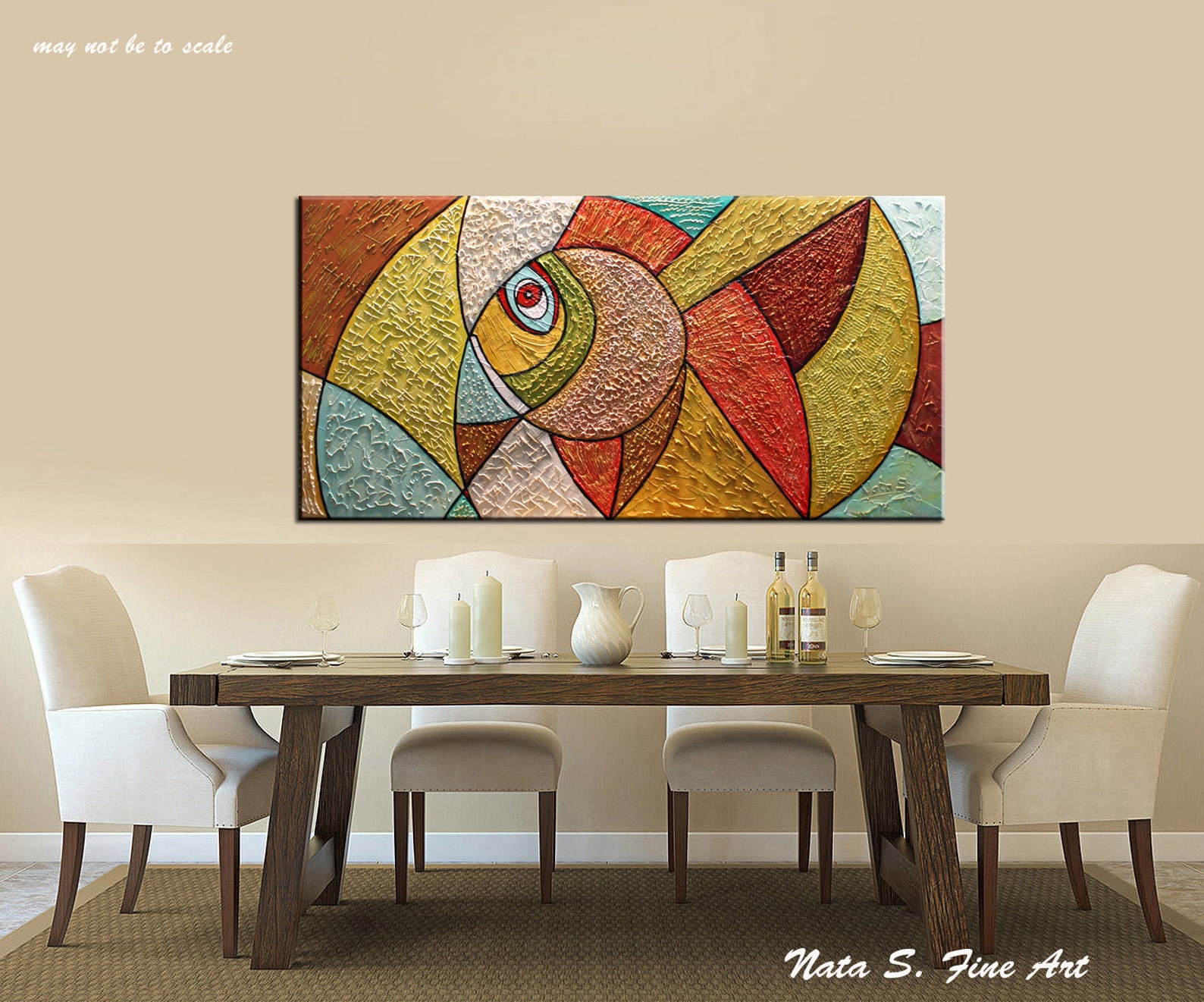 Original Abstract Fish Painting Modern Fish Painting Colorful | Etsy