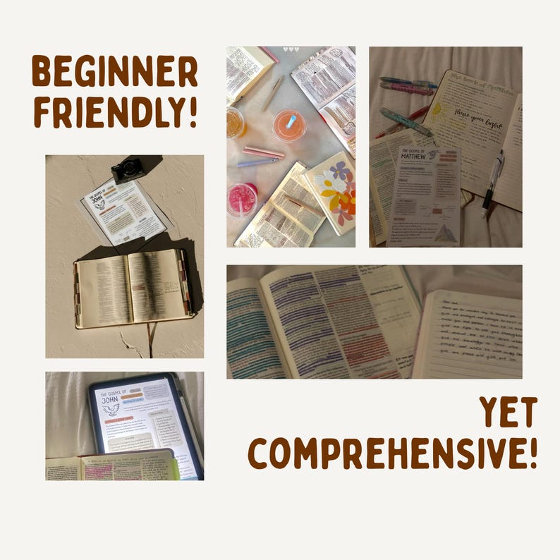 Printable Gospel Bible Study Insert Guide | Matthew, Mark, Luke, John ...