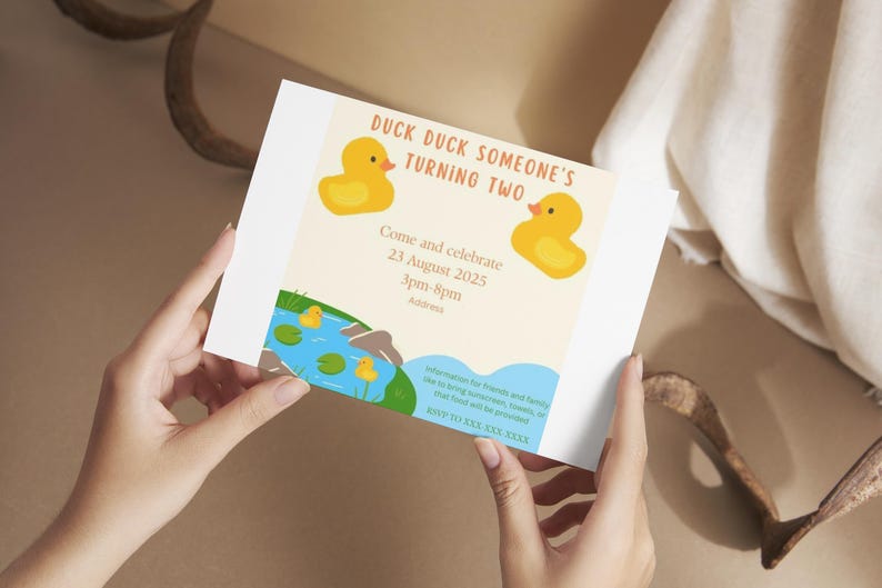 Duck Duck 2nd Birthday - Card or Poster - Etsy