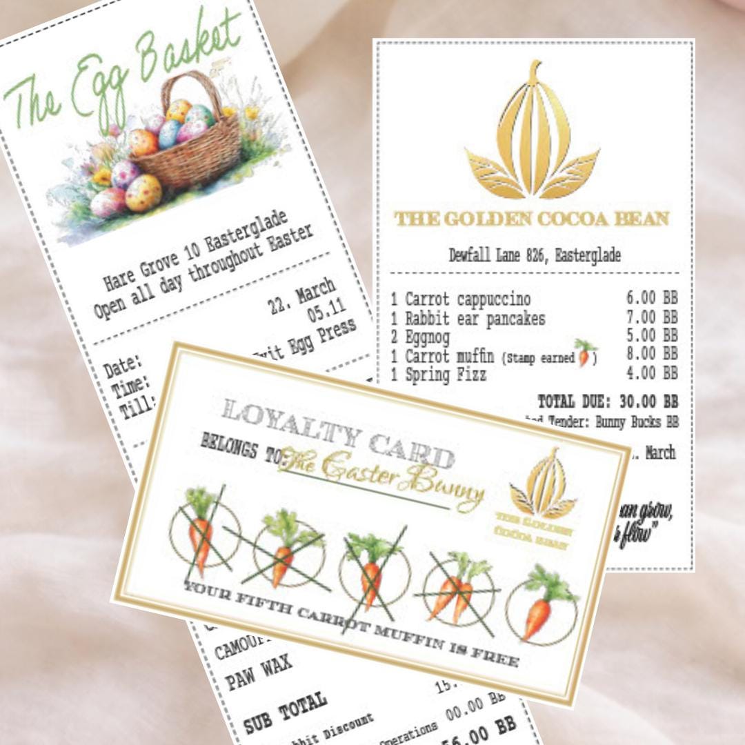 The Easter Bunny’s Lost Receipts Printable PDF - Etsy