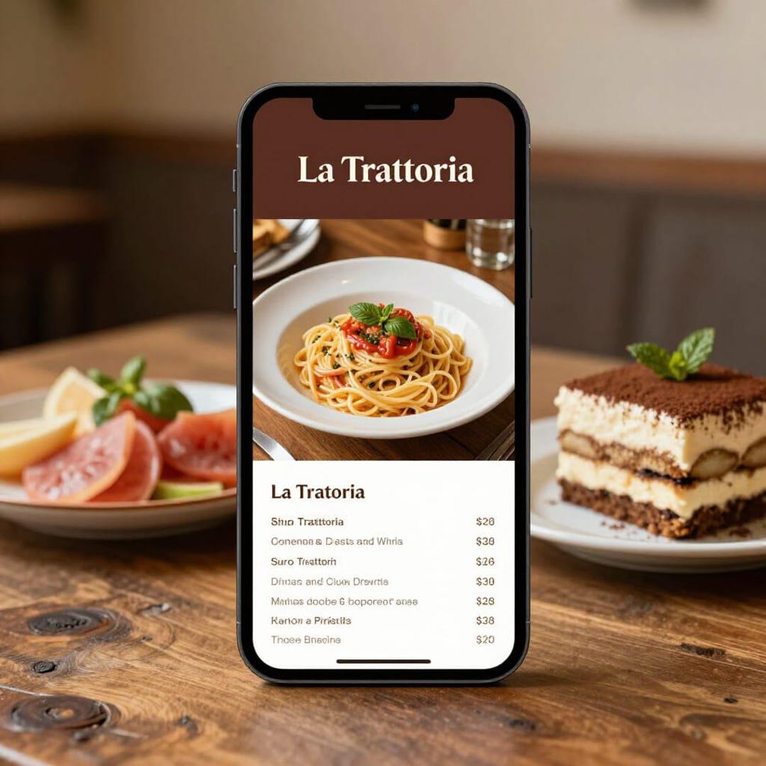 Restaurant Menu Phone Mockup Canva Template Display - Etsy Canada