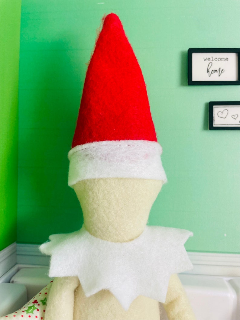 Felt Elf Hat Replacement: Classic Red, Fits 12" Elf - Etsy