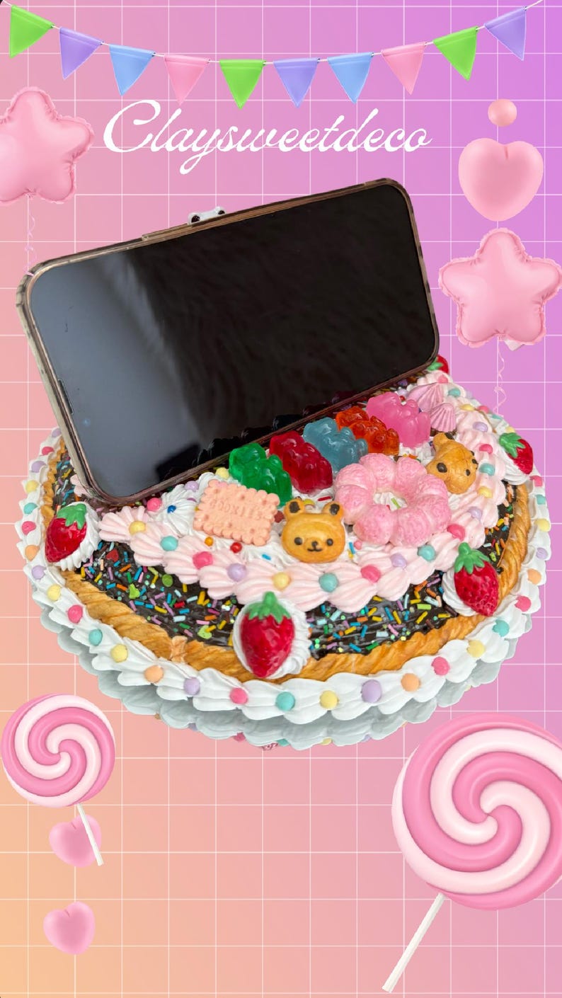 Kawaii Dessert Phone Stand Faux Food Phone Holder - Etsy