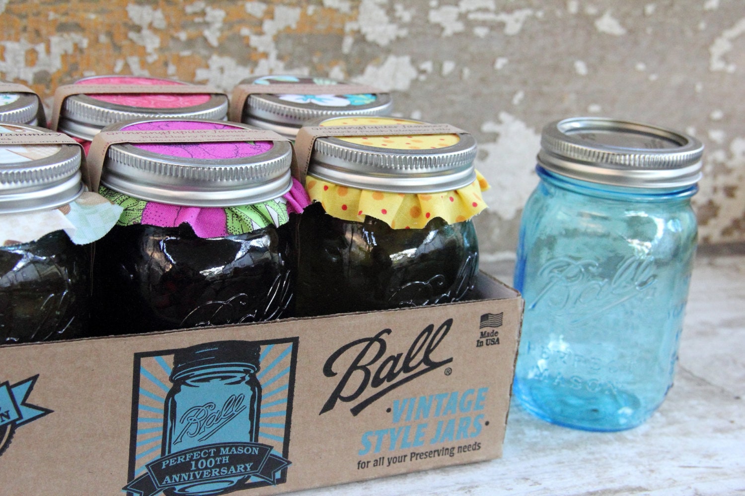 It's a blue Jar Day 1ct/16oz Blue Ball Jar With Your Flavor Jam/jelly ...