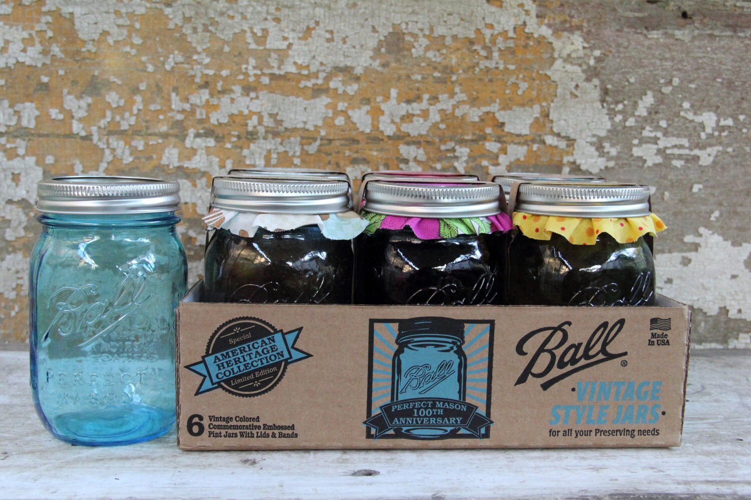 It's a blue Jar Day 1ct/16oz Blue Ball Jar With Your Flavor Jam/jelly ...