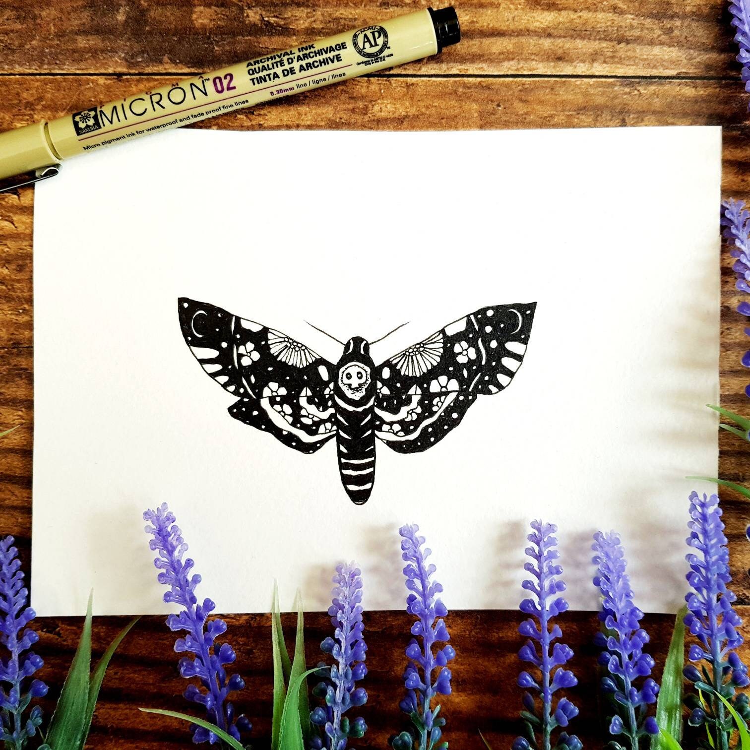 Moth Embroidered Banner-textile Wall Hanging Rustic Decor | Etsy