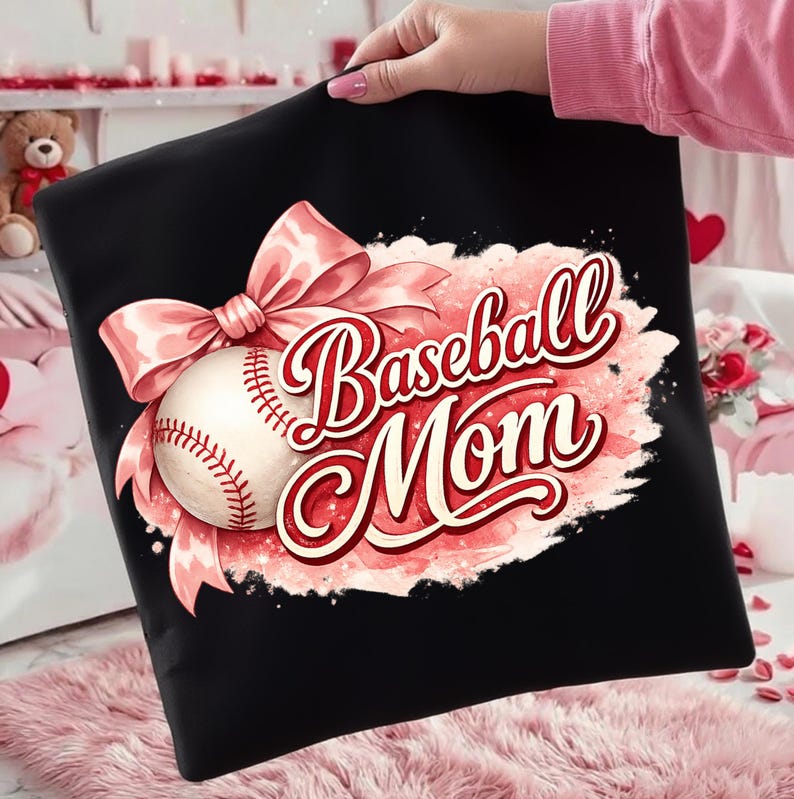 Baseball Mom Coquette Bow PNG | Baseball Mama Sublimation | Game Day ...