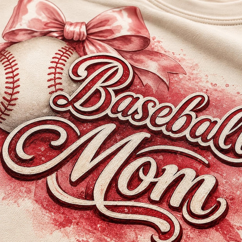 Baseball Mom Coquette Bow PNG | Baseball Mama Sublimation | Game Day ...
