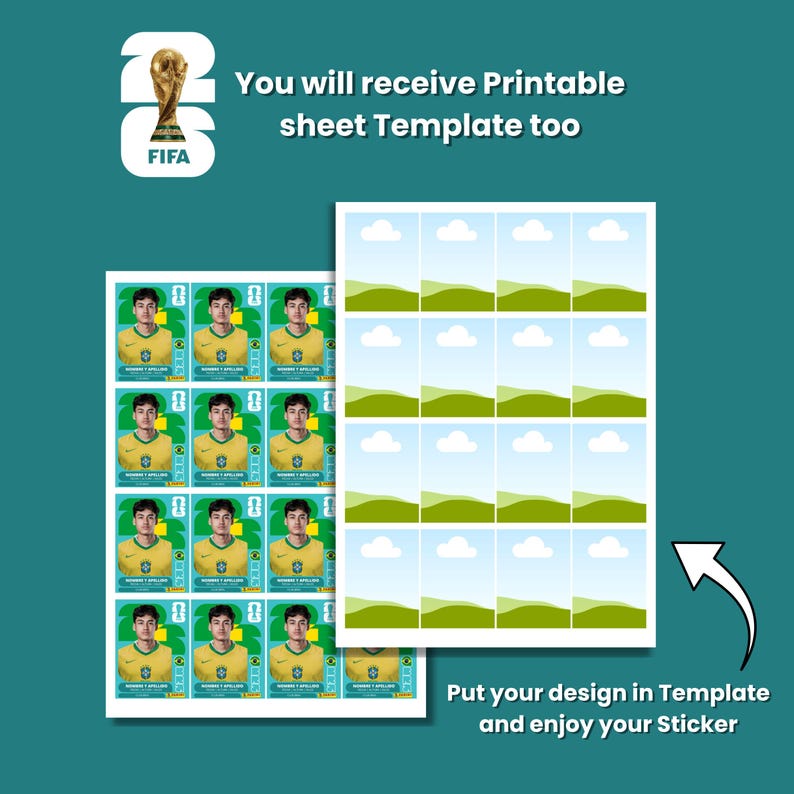 2026 Brazil World Cup Card Template | Personalized Soccer Album Graphic ...