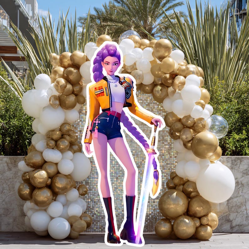 Kpop Demon Hunters Rumi Standee | Life-size Party Decor (PNG PDF ...