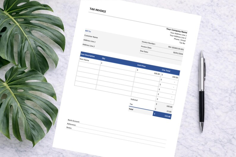 Advanced Excel Invoice Template | Automatic Invoice Numbering & One ...
