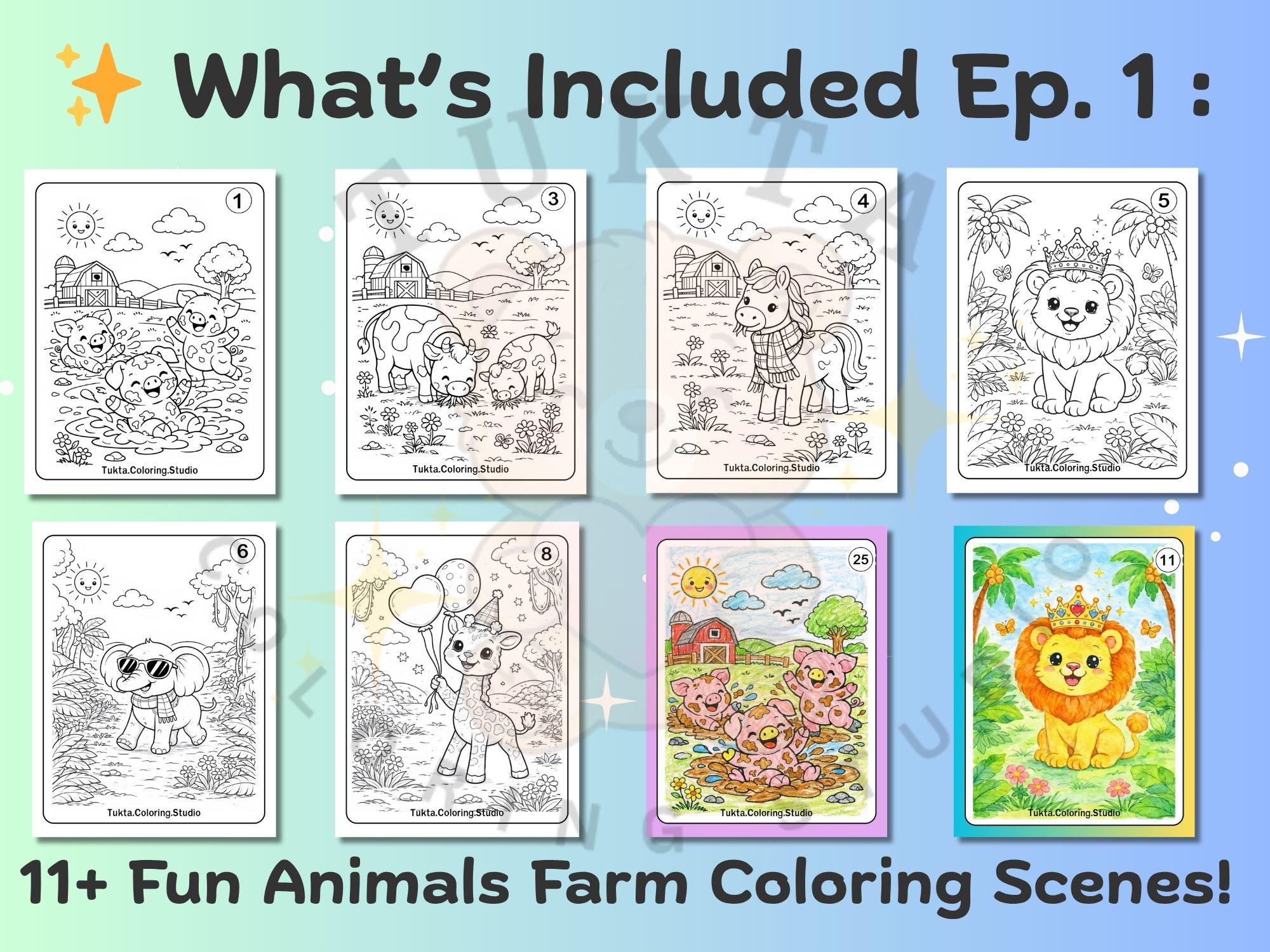 Animal Adventures Coloring Book Ep.1 | Story-based Kids Activity (PDF ...