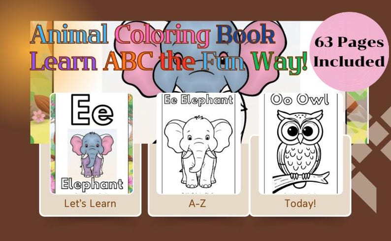 A-Z Animals Coloring Pages for Kids | Alphabet Animal Coloring Book ...