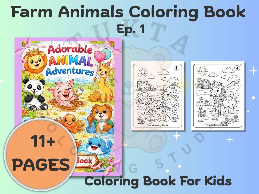 Animal Adventures Coloring Book Ep.1 | Story-based Kids Activity (PDF ...