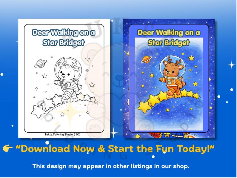 Space Animals Coloring Book for Kids, Cute Animal Coloring Pages, 30 ...