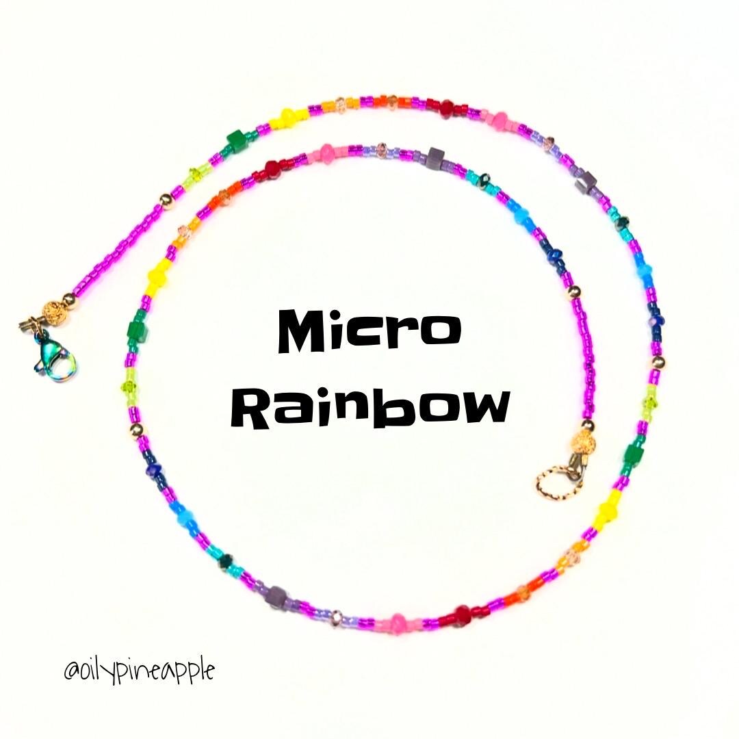 Micro Rainbow Necklace - Etsy