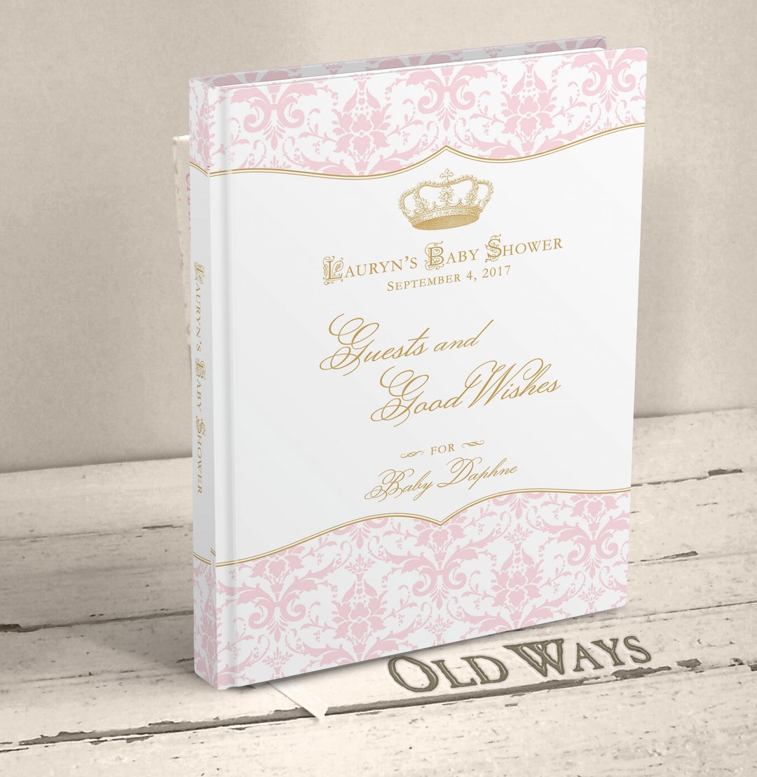 Royal Princess Baby Shower Guest Book - Personalized Wishes for Baby ...