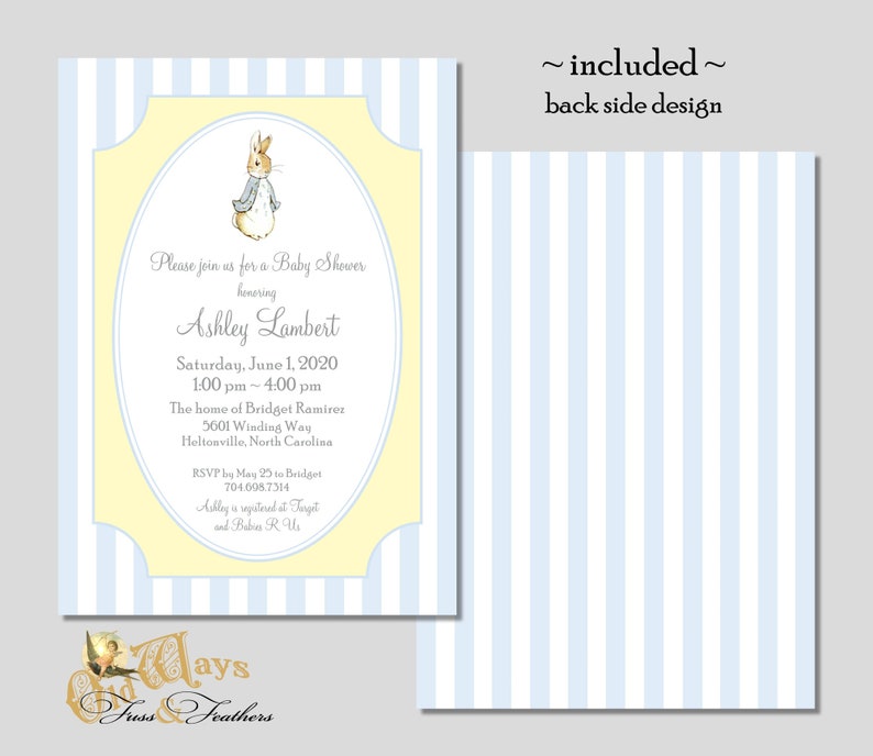 Peter Rabbit Baby Shower Invitations Vintage Storybook Baby | Etsy